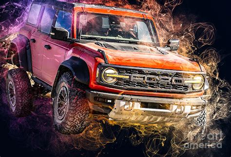 Ford Bronco Raptor Off Road Suv Off Roading 2022 Drawing By Marietta