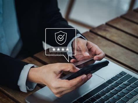 Secure Payment Concept Safety Shield Icon With Password Showing After