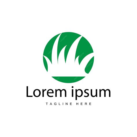 Premium Vector Farm Illustration Green Grass Logo Design Simple