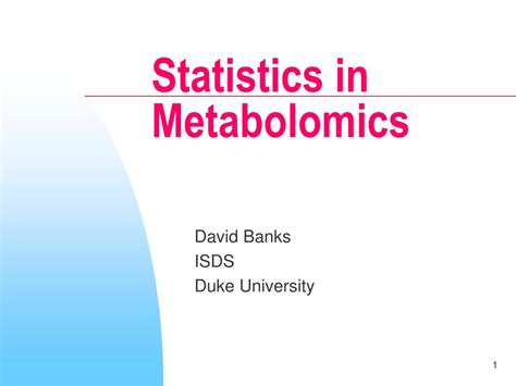 Ppt Statistics In Metabolomics Powerpoint Presentation Free Download Id 797356
