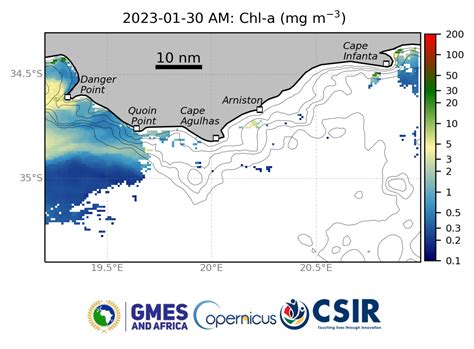 Csir Ocean Colour — Chlorophyll A Products For The Western Cape