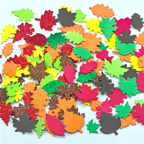 Ifkegon 324pcs Foam Fall Leaf Stickers Self Adhesive Autumn