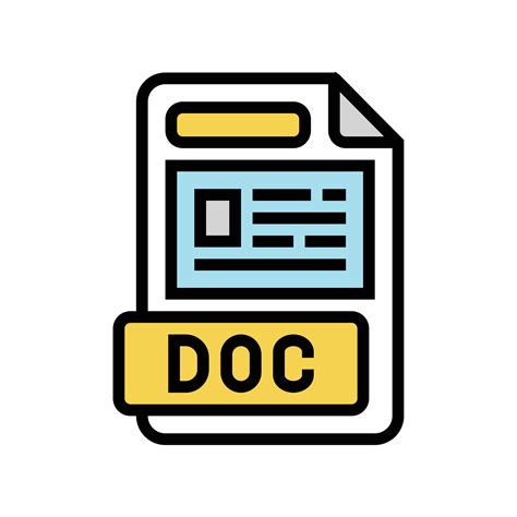 Doc File Format Document Color Icon Vector Illustration 20586980 Vector