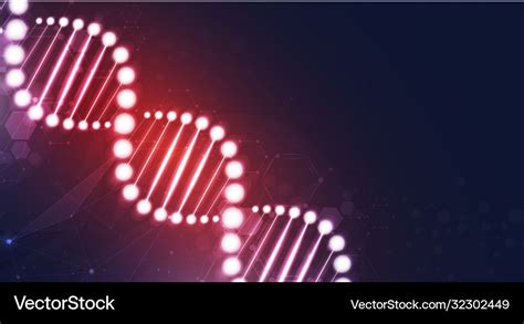 Dna Digitale Sequenz Code Struktur Mit Glühen Vektorbild