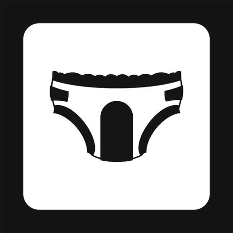 Adult Diapers Icon In Simple Style Isolated On White Background