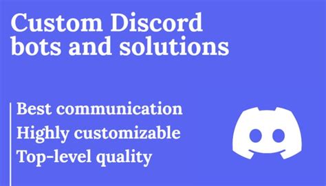 Create A Custom Discord Bot For Your Server By Rogoto77 Fiverr