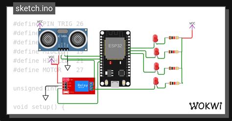 Water Level Controller Wokwi Esp32 Stm32 Arduino Simulator