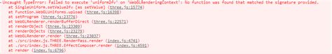failed to execute uniform2fv on webglrenderingcontext · issue