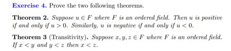 Solved Exercise Prove The Two Following Theorems Theorem Chegg