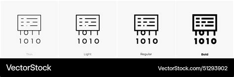 Decrypt Icon Thin Light Regular And Bold Style Vector Image