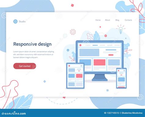 Responsive Design Web Banner Stock Vector Illustration Of Flat