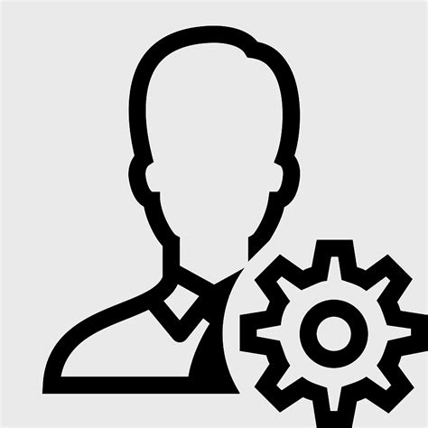 Admin Icon Design Monochrome Silhouette Icon System Administrator