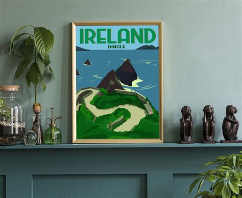 Ireland Poster Ireland Travel Poster Wall Art Ireland Cityscape And