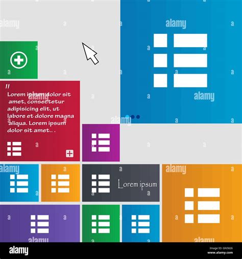 List Menu App Icon Sign Buttons Modern Interface Website Buttons