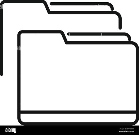 Folder Stack Icon Outline Style Stock Vector Image And Art Alamy