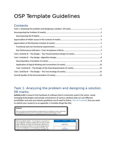 Osp Template Guidelines Pdf Risk Systems Engineering