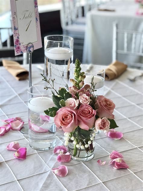 Pink Small Centerpiece Pink Centerpieces Pink Flower Centerpieces