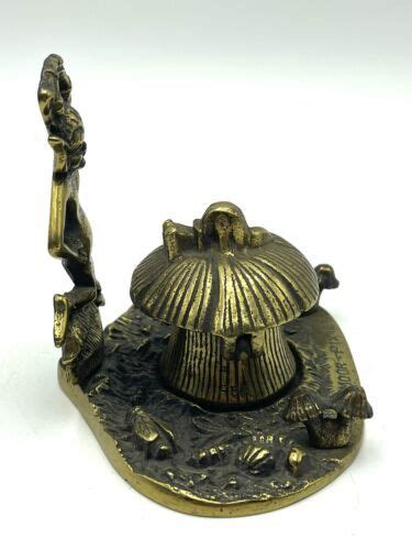 Antique Brass Dartmoor Pixie Inkwell Witchcraft Witch Altar Piece