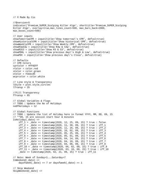 Premiumsuperscalpingkilleralgo Pdf Market Trend Financial Economics