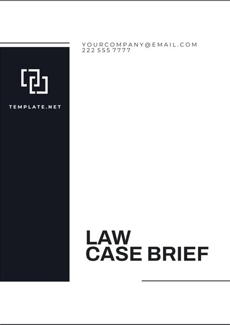 Free Law Case Brief Template To Edit Online