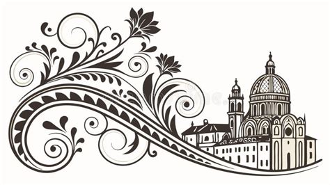 European Cityscape With Dome And Classic Architecture Vector Design Generative Ai Stock Vector