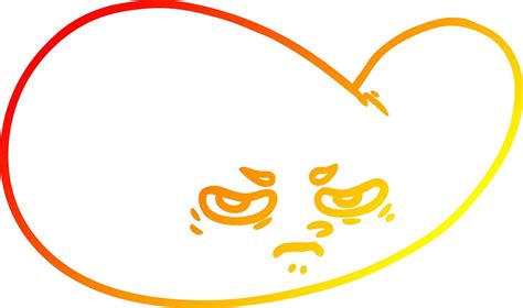 Warm Gradient Line Drawing Cartoon Gall Bladder 10443921 Vector Art At