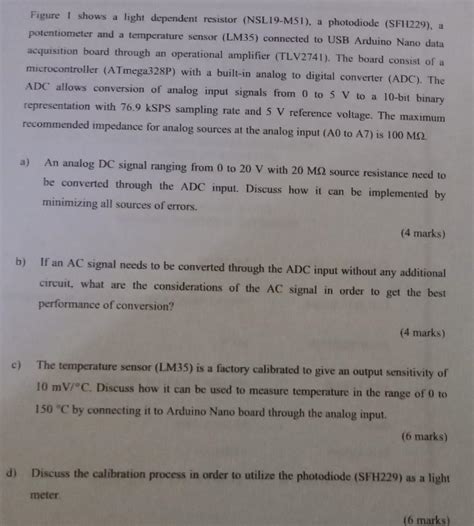 Solved Figure 1 Shows A Light Dependent Resistor