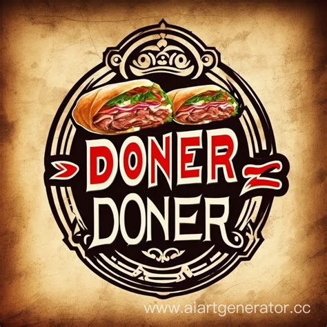 Russian Doner Kebab Signage With Taste Ai Art Generator