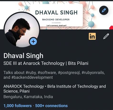 Dhaval Singh On Linkedin Ive Reached 1000 Followers Thanks Everyone