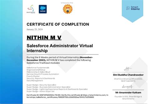 Salesforce Salesforceadministrator Virtualinternship Careerdevelopment Crm