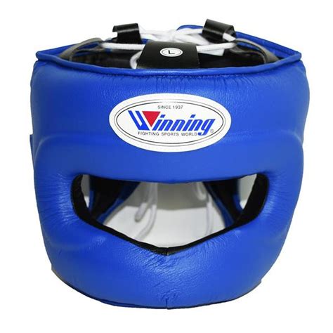 Winning Full Face Headgear Blue Wjapan Boxing