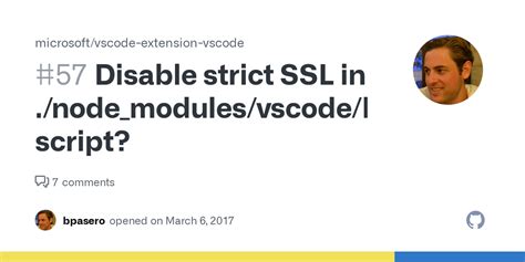 Disable Strict Ssl In Nodemodulesvscodebininstall Script · Issue