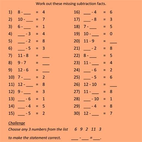 Class 1 Subtraction Basics Problems And Solved Examples Math Square