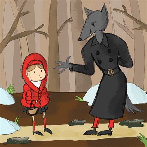 Иллюстрация Иллюстрация к Красной шапочке в стиле 2d детский