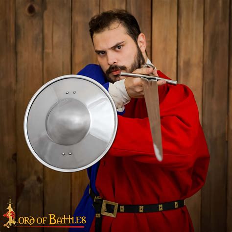 Late Medieval Round Steel Buckler Handmade Shield