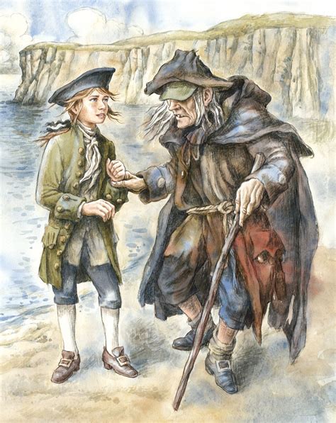 Иллюстрация К "Острову сокровищ". Слепой Пью в стиле