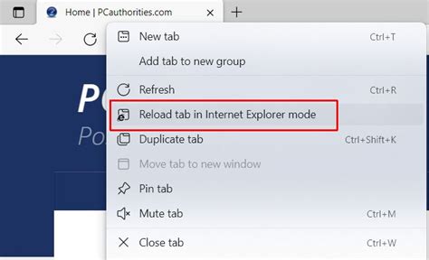 Enable Internet Explorer Mode In Edge PCauthorities