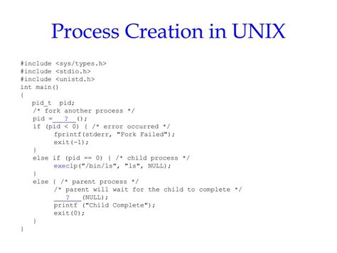 Ppt Exercise 2 Process Creationtermination And Interprocess