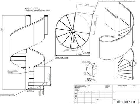 Spiral Staircase Plan Cad