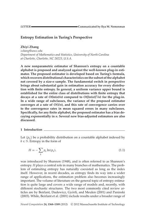 Pdf Turings Formula Revisited