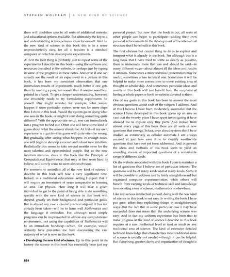 Notes For General Notes A New Kind Of Science Online By Stephen Wolfram [page 856]