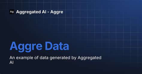 Aggre Data Aggregated Ai Aggre