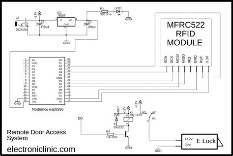 Rfid And Iot Esp8266 Rfid Based Remote Access Door Lock Rfid Iot