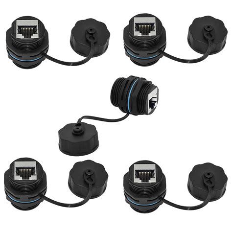 Penglin 5pcs Rj45 Panel Mount Waterproof Connectorshielded