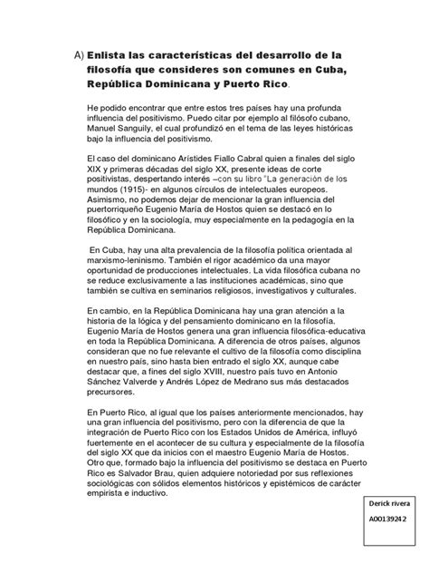 Rivera Derick Desarrollo De La Filosofía Pdf Positivismo Sociología