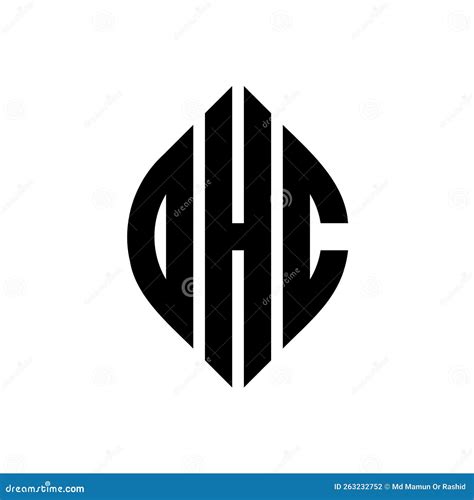 Ohc Circle Letter Logo Design With Circle And Ellipse Shape Ohc