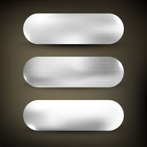 Button Set In Silver 2005458 Vector Art At Vecteezy