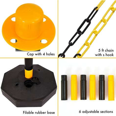 Buy 4 Pack Traffic Delineator Post Cones With Fillable Baseindustrial
