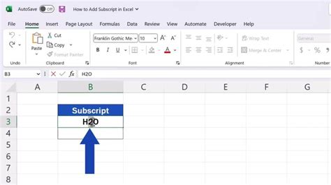 how to add subscript in excel the simplest way easyclick academyeasyclick academy