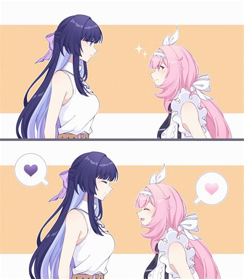 Elysia Raiden Mei Elysia And Raiden Mei Honkai And 1 More Drawn By Shiyuki Yuki 09 22